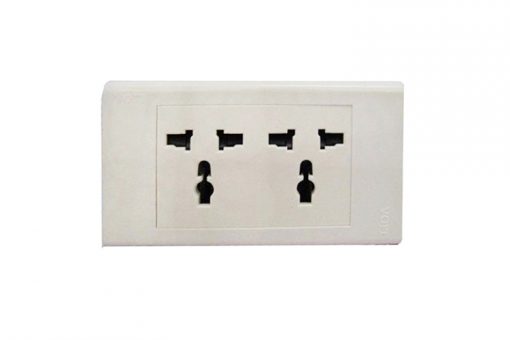 Ổ cắm đôi 3 chấu LiOA E18S2D – ỔN ÁP LIOA – BIẾN ÁP LIOA – Ổ CẮM LIOA ...